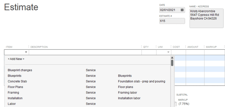 How To Create Estimates In QuickBooks