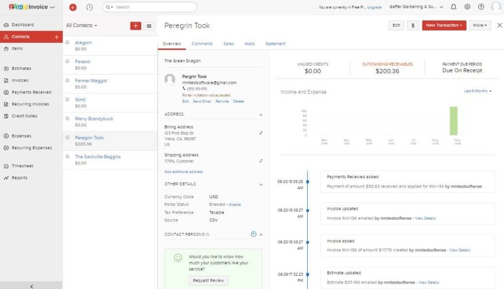 Zoho Invoice Review 2022 | Pricing, Features, Complaints